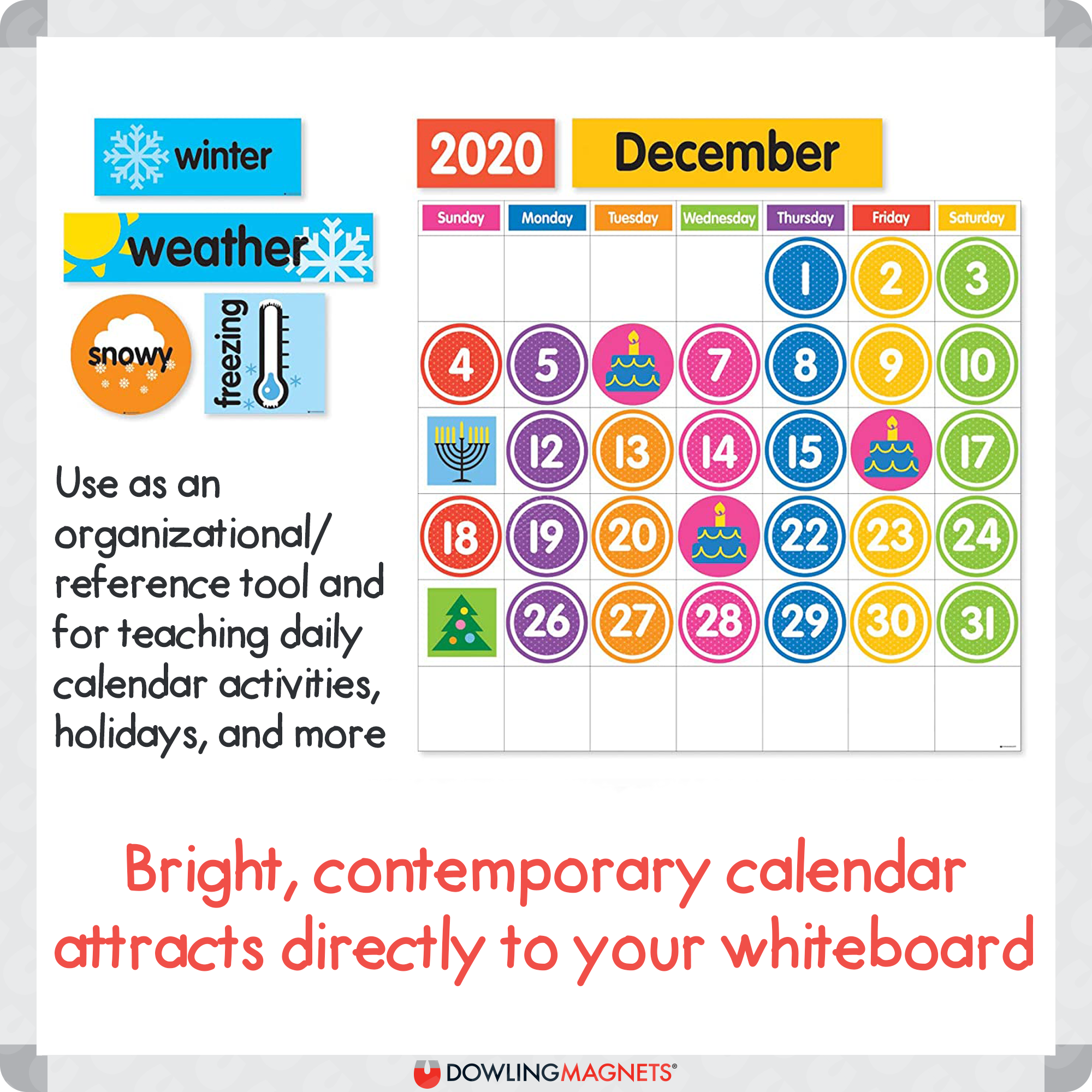 Giant Magnetic Calendar Set | Dowling Magnets